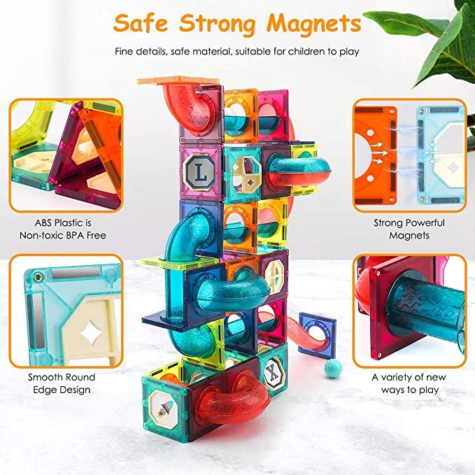 Magnetic Pipeline Building Blocks 73 Pcs - Oola